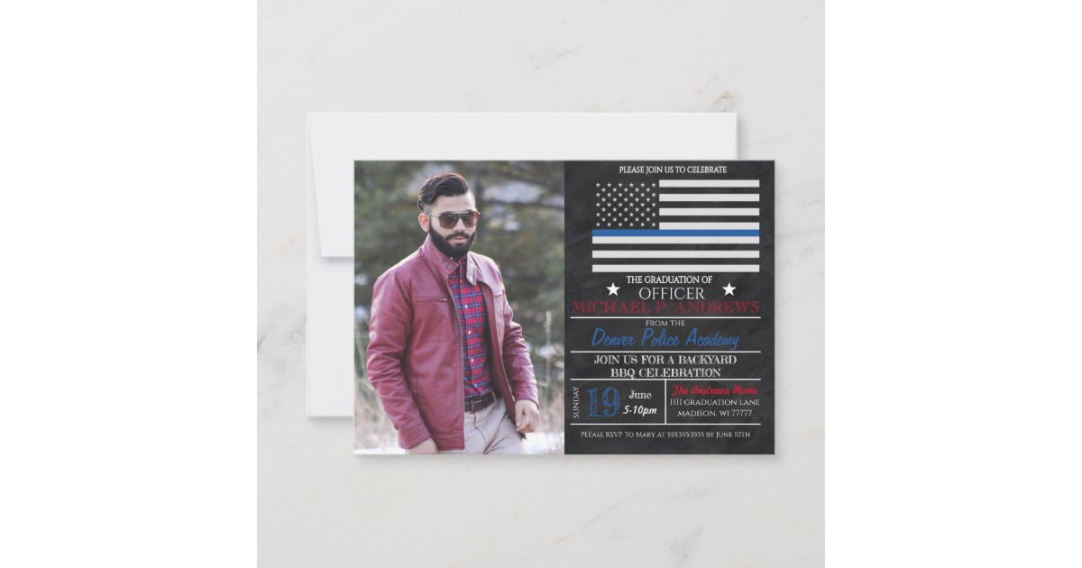 Police Academy Graduation Invitation | Zazzle