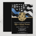 Police Academy Graduation Law Enforcement Flag Invitation | Zazzle