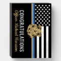 Police Academy Graduation Law Enforcement Flag Wooden Box Sign | Zazzle