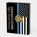 Police Academy Graduation Law Enforcement Flag Wooden Box Sign | Zazzle