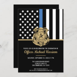 Police Academy Graduation Law Enforcement Invitation | Zazzle