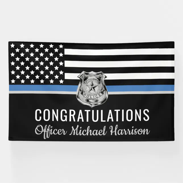 Police Academy Graduation Law Enforcement Officer Banner | Zazzle