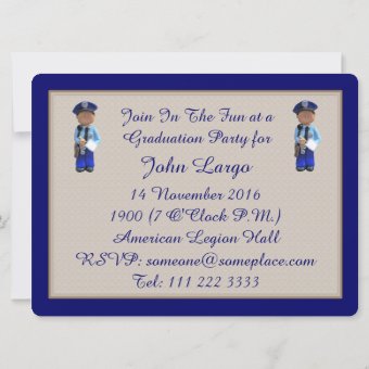 Police Academy Graduation Party Invitation | Zazzle