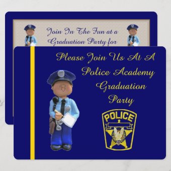 Police Academy Graduation Party Invitation | Zazzle