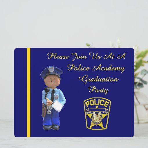 Police Academy Graduation Party Invitation | Zazzle