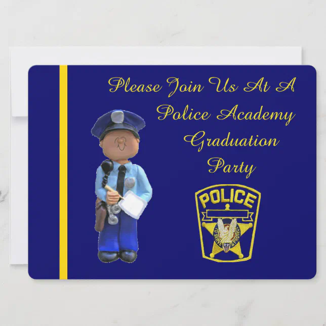 Police Academy Graduation Party Invitation | Zazzle