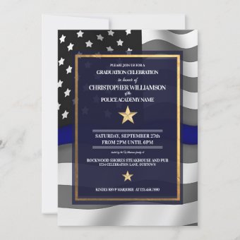 Police Academy Graduation Party Invitation | Zazzle