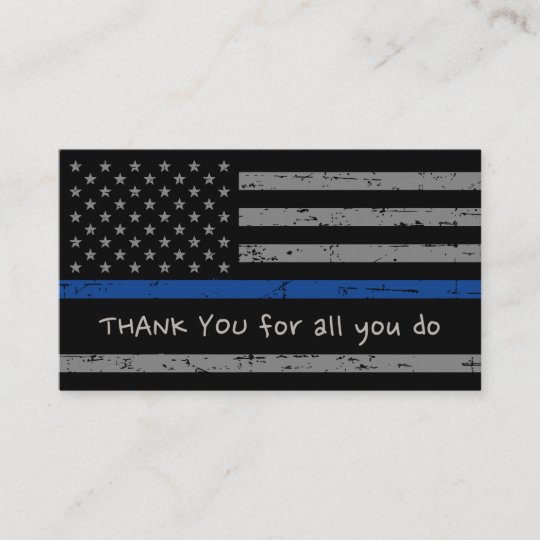 Police Appreciation Law Enforcement Thank You Business Card | Zazzle.com