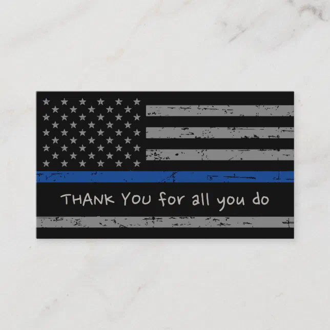 Police Appreciation Law Enforcement Thank You Business Card | Zazzle