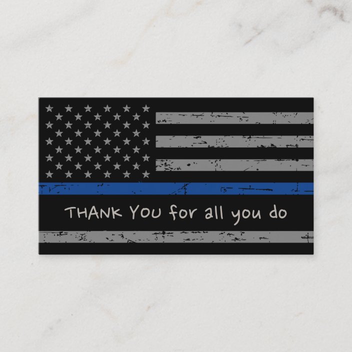 Police Appreciation Law Enforcement Thank You Business Card | Zazzle.com