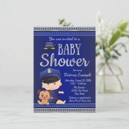 Police Baby Shower Invitation | Zazzle