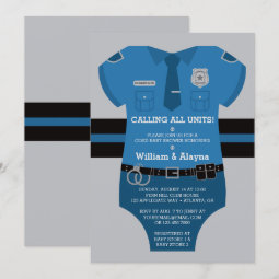 Police Baby Shower Invitation | Zazzle