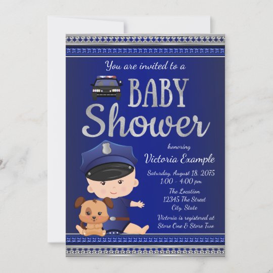 Police Baby Shower Invitations | Zazzle.com