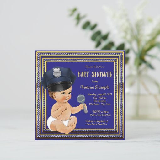 Police Baby Shower Invitations | Zazzle