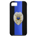 Police Badge - Thin Blue Line Case-Mate iPhone Case | Zazzle