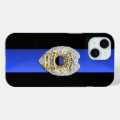 Police Badge - Thin Blue Line Case-Mate iPhone Case | Zazzle