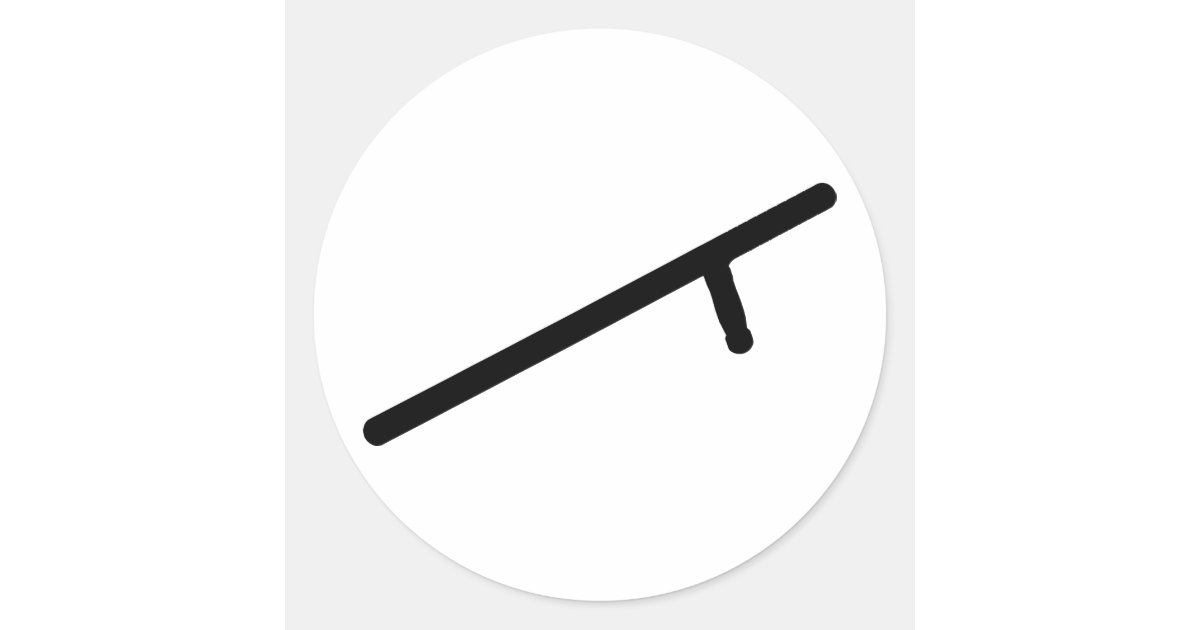 Police Baton Outline Silhouette Classic Round Sticker | Zazzle