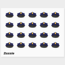 Police Birthday Classic Round Sticker | Zazzle