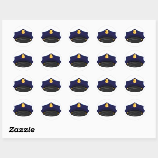 Police Birthday Classic Round Sticker | Zazzle