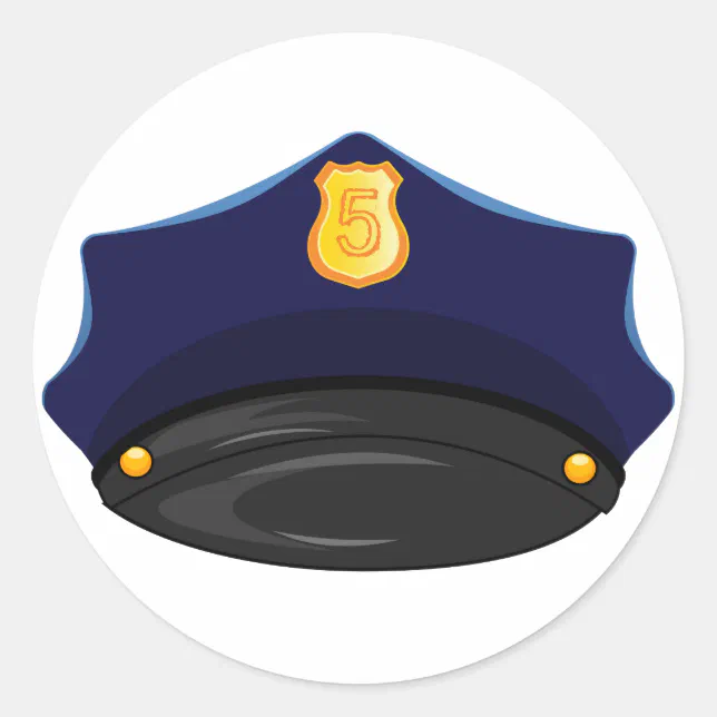 Police Birthday Classic Round Sticker | Zazzle
