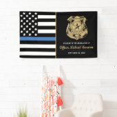 Police Blue Line Flag Congratulations Graduation Banner | Zazzle