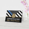 Police Blue Line Flag Congratulations Graduation Card | Zazzle