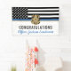 Police Blue Line Flag Congratulations Retirement Banner | Zazzle
