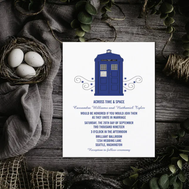 Police Box Wedding Invite v3 | Zazzle