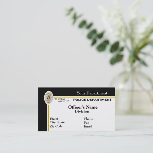 Police Business Card | Zazzle