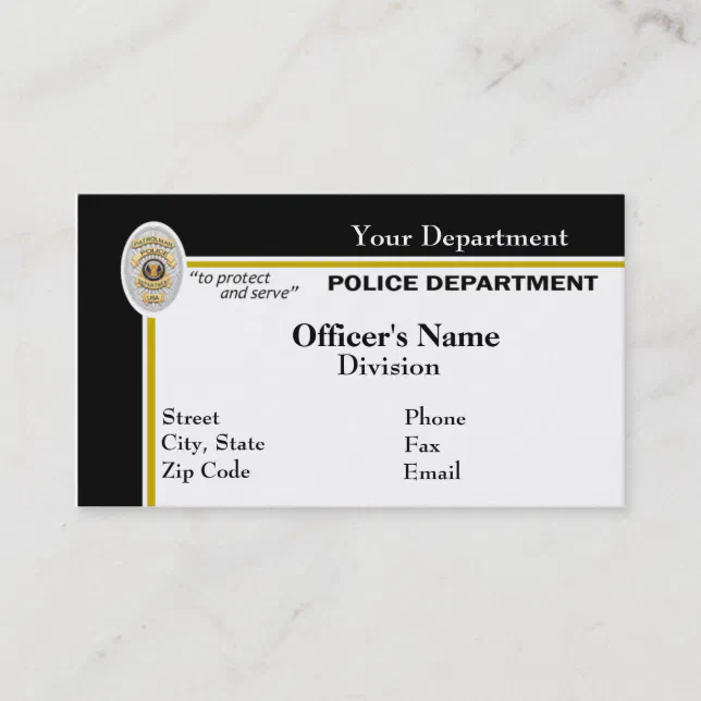 Police Business Card | Zazzle