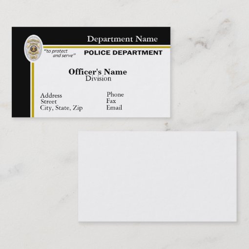 Police Business Card | Zazzle