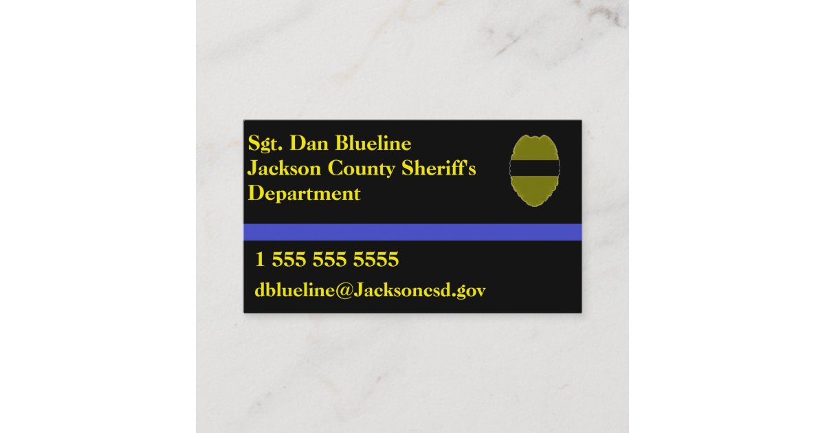 Police calling cards | Zazzle
