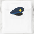 Police Cap Square Sticker | Zazzle