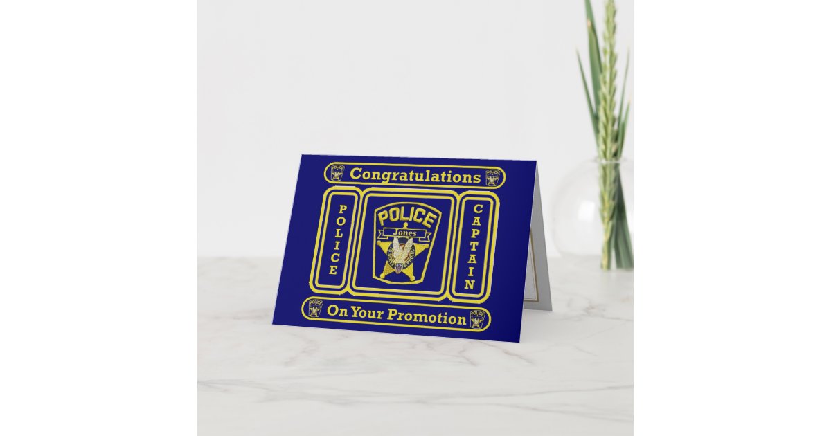 Police Captain Promotion Card | Zazzle