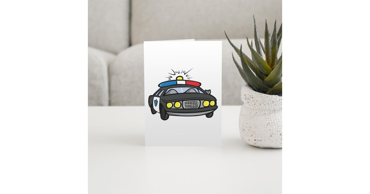 Police Car Card | Zazzle