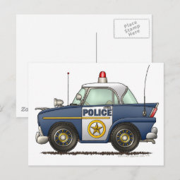 Police Car Law Enforcement Postcard | Zazzle