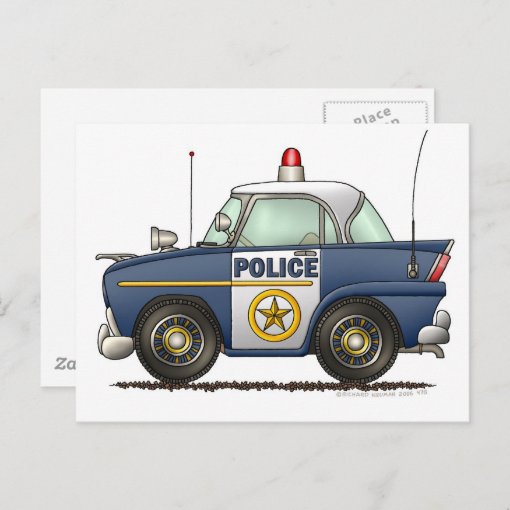 Police Car Law Enforcement Postcard | Zazzle