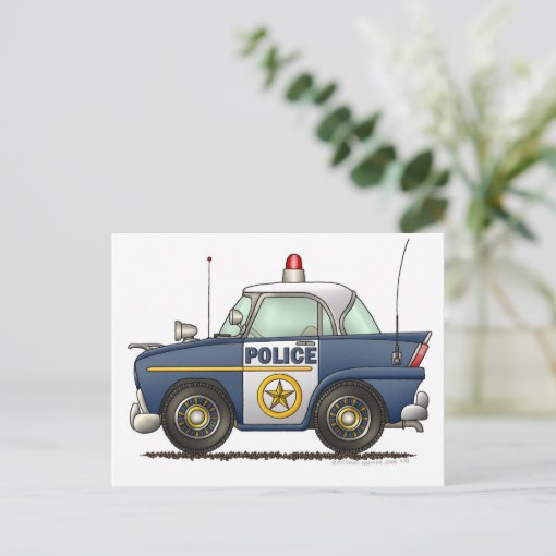 Police Car Law Enforcement Postcard | Zazzle