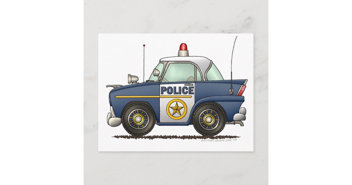 Police Car Law Enforcement Postcard | Zazzle