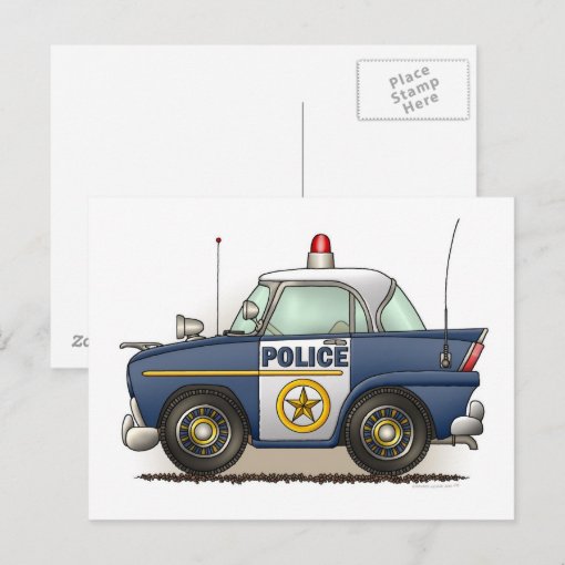 Police Car Police Crusier Cop Car Post Card | Zazzle