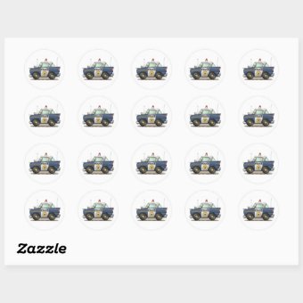 Police Car Police Crusier Cop Car Sticker | Zazzle