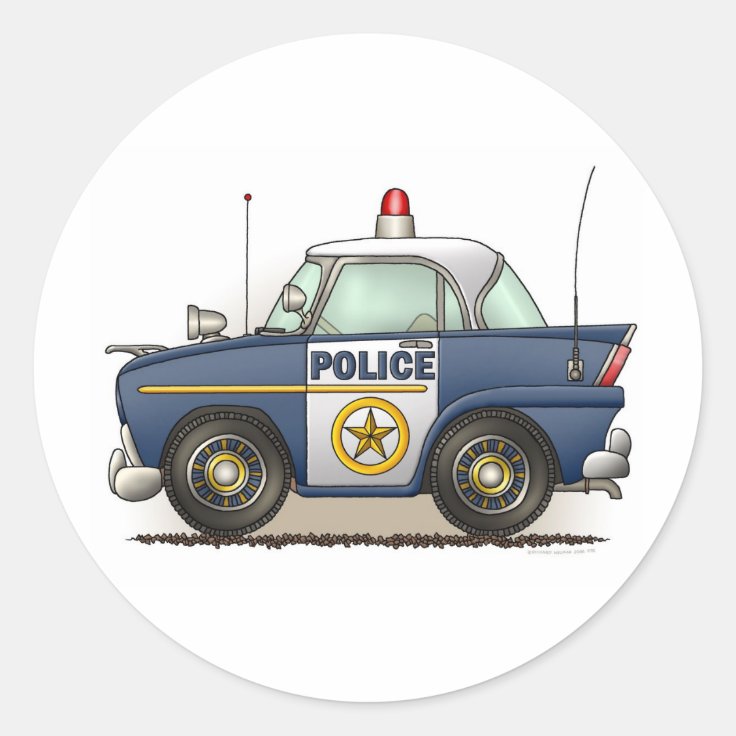 Police Car Police Crusier Cop Car Sticker | Zazzle