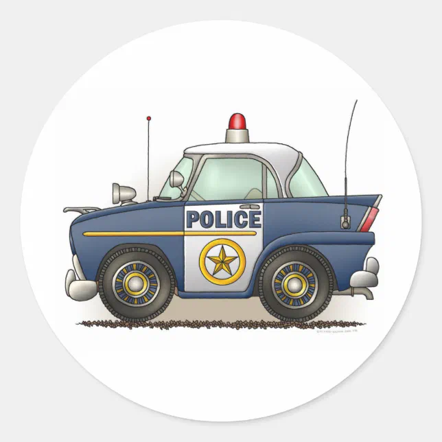 Police Car Police Crusier Cop Car Sticker | Zazzle