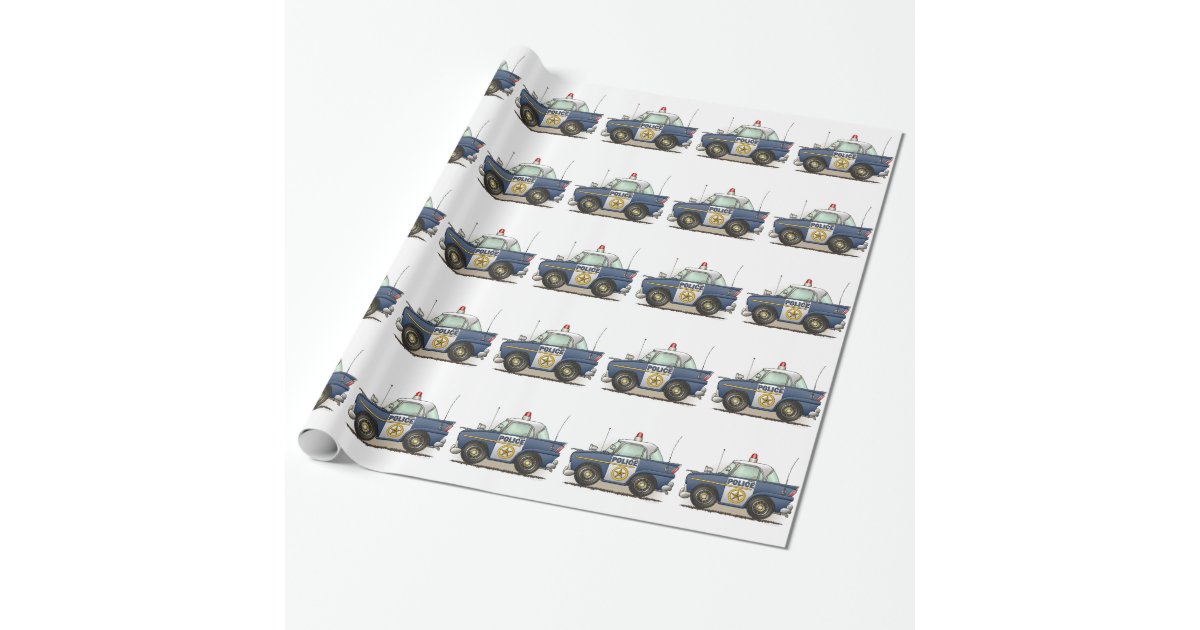 Police Car Police Crusier Cop Car Wrapping Paper | Zazzle
