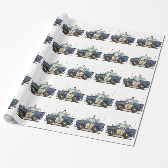 Police Car Police Crusier Cop Car Wrapping Paper | Zazzle.com
