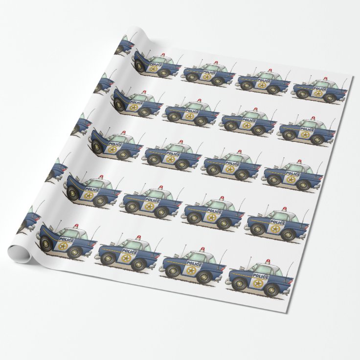 Police Car Police Crusier Cop Car Wrapping Paper | Zazzle
