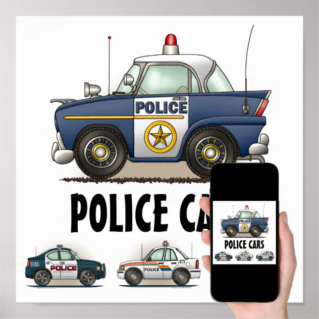 Police Cars Law Enforcement Vehicles Poster | Zazzle