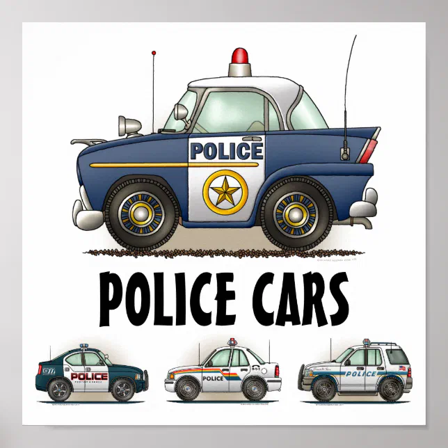 Police Cars Law Enforcement Vehicles Poster | Zazzle