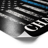 Police Chaplain American Flag Photo Print | Zazzle