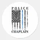 Police Chaplain American USA Flag Classic Round Sticker | Zazzle